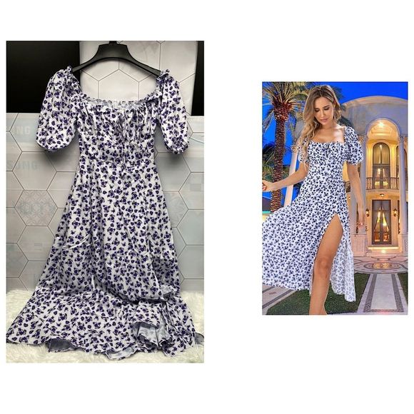 Dresses | Boho Dress For Women Cottagecore Dress Maxi Dress Summer Wrap ...
